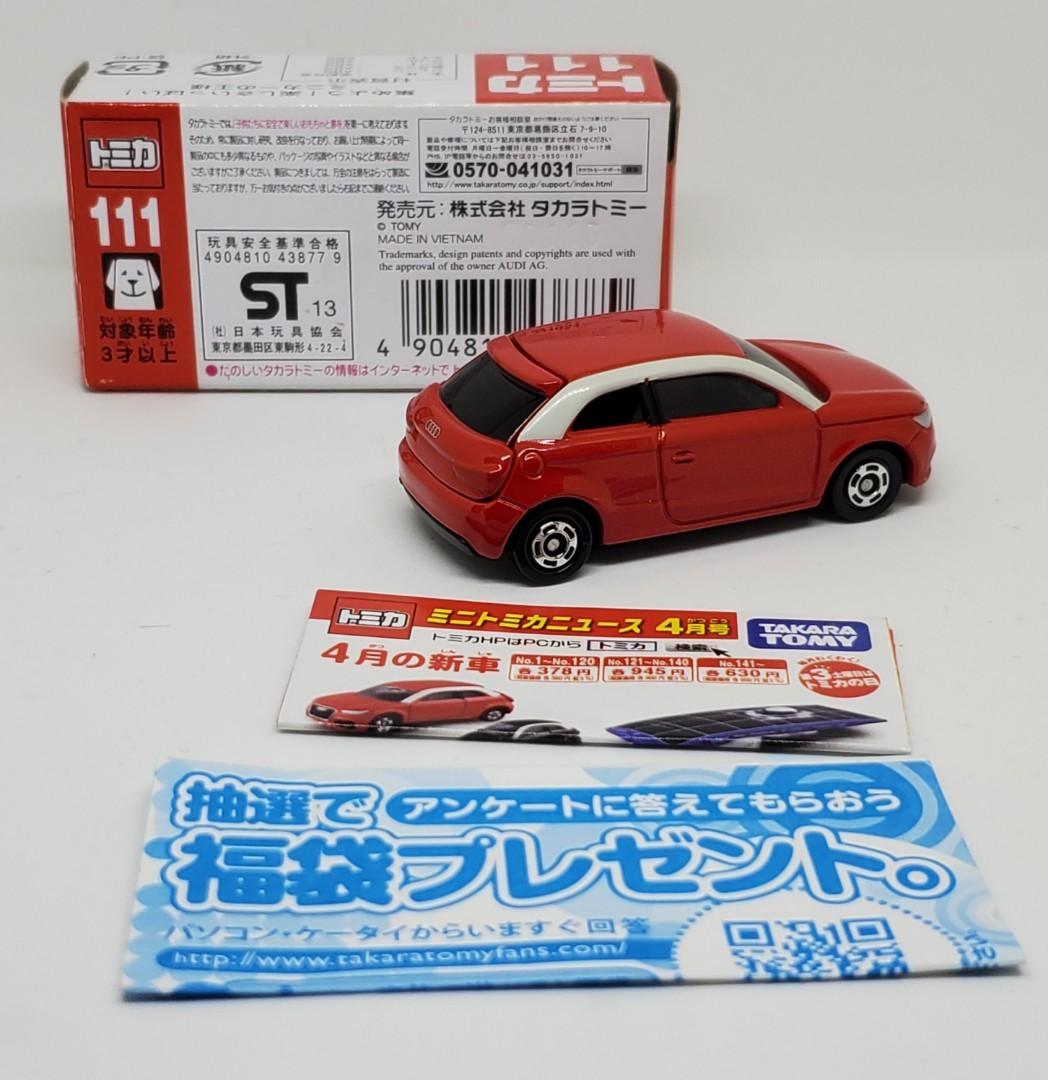 Takara Tomy Tomica 111 Audi A1 初回特別版 及 普通版, 興趣及遊戲, 玩具 & 遊戲類 - Carousell