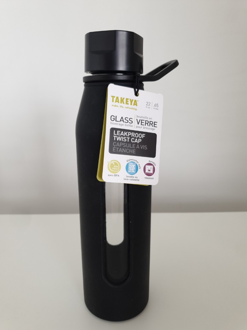 Takeya Beverage Glass Bottle 650ml, Furniture & Home Living ...