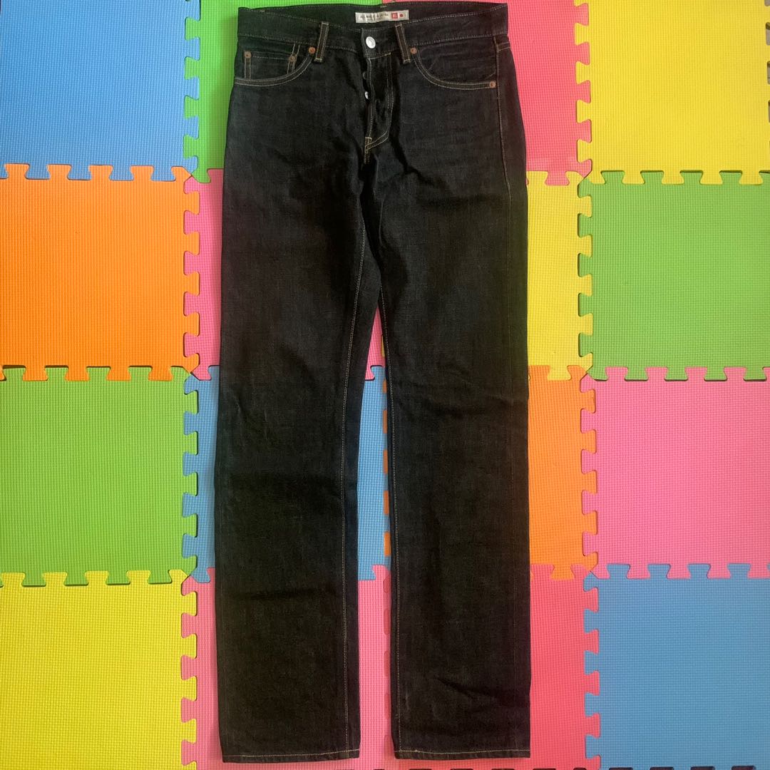 Uniqlo Made in Japan Selvedge Denim Slim Fit, Men's Fashion, Bottoms ...