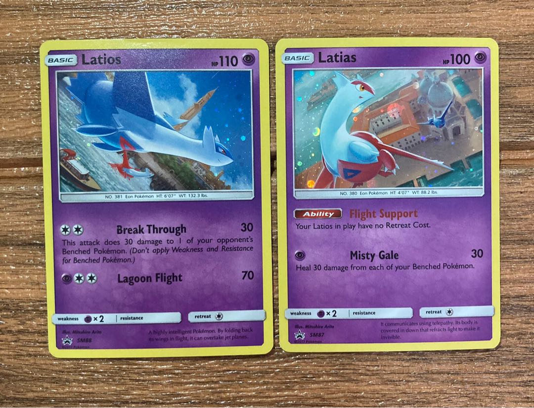 Vintage Ultra Rare - Latias / Latios - Trainer Kit / Sm Promo - Pokemon ...