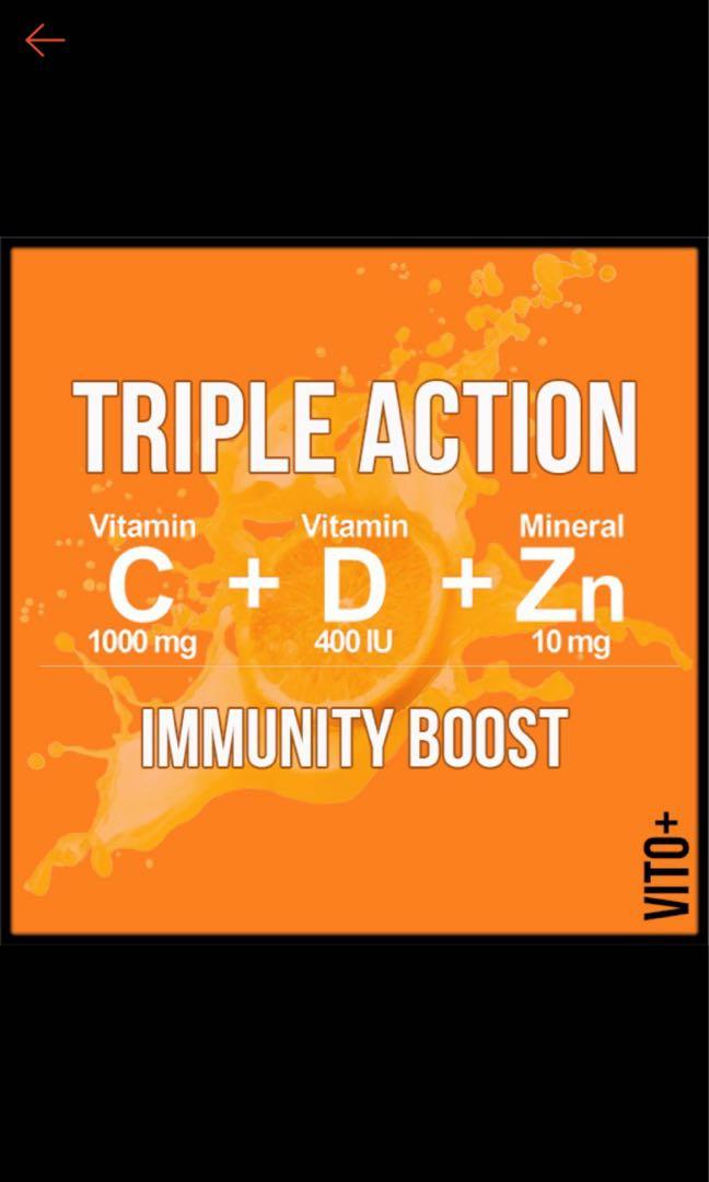 Vitamin C Triple Action Effervescent, Health & Nutrition, Health ...