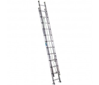 Werner D-Rung Aluminum Double Extension Ladder (MEDIUM DUTY type II ...