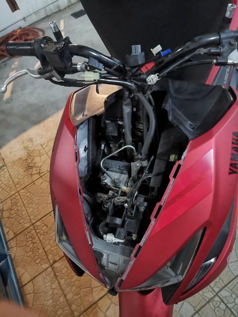 Yamaha NVX V1 Original Cover Set Matte Red, Motorbikes on Carousell