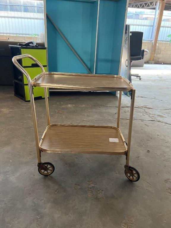 2 Tier Metal Frame Trolley / Troli Rangka Logam 2 Tingkat, Furniture ...