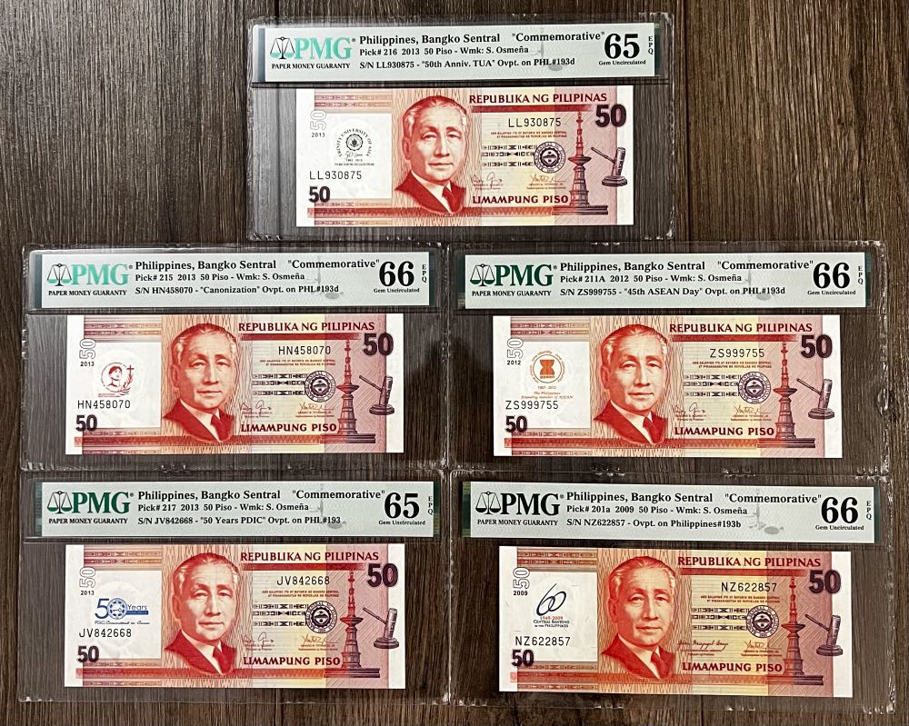 50 Piso Commemorative notes set, Hobbies & Toys, Memorabilia ...
