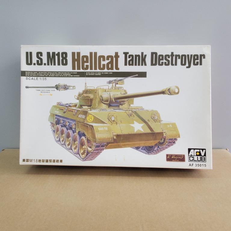 全新絕版AFV Club戰鷹 AF35015-1/35-美國 M18 地獄貓坦克殲擊車 / U.S. M18 Hellcat Tank Destroyer, 興趣及遊戲, 玩具 & 遊戲類 ...