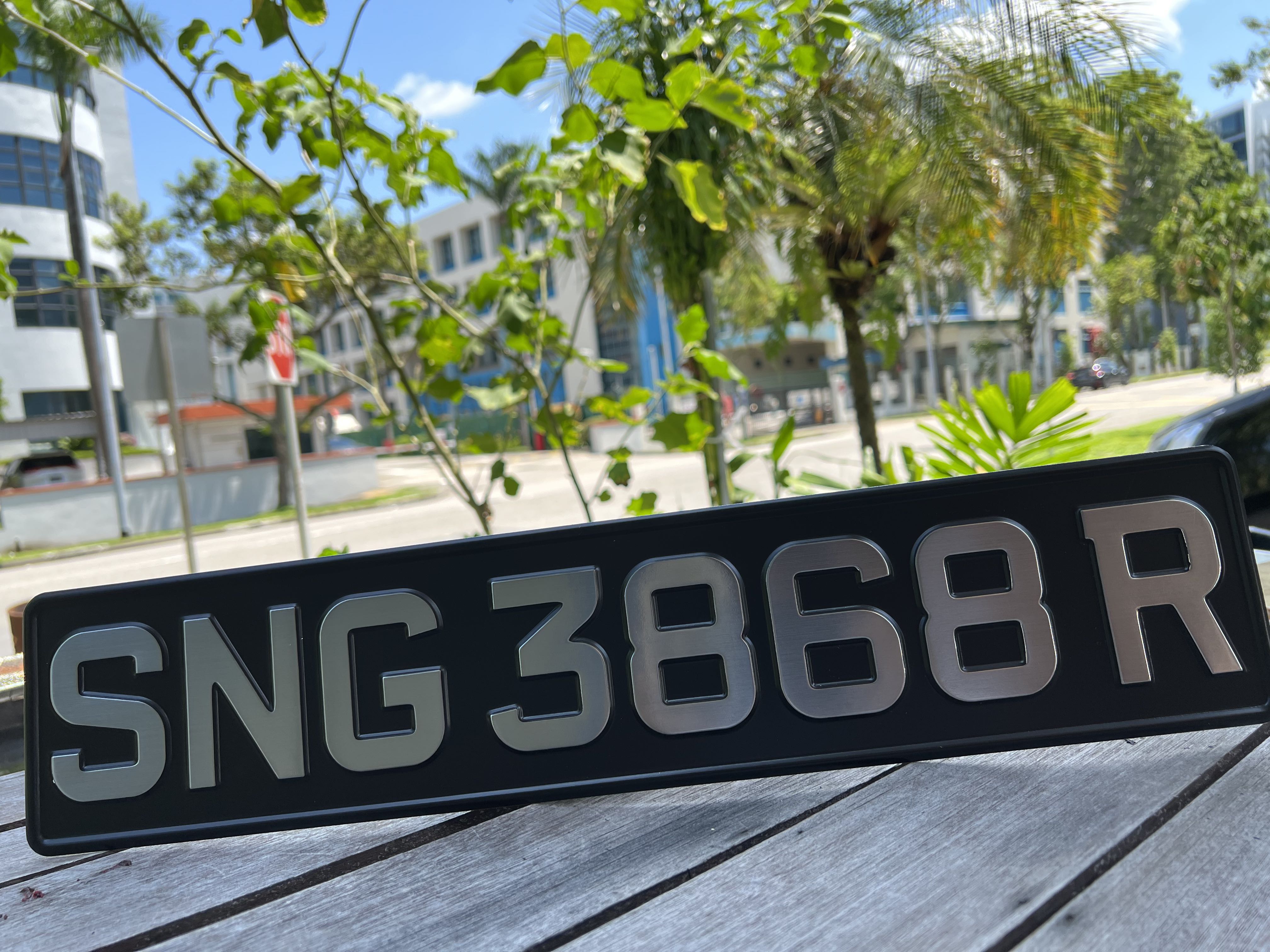 Aluminum Emboss car plate Gun metal metal words (2 hours ready) , Car ...