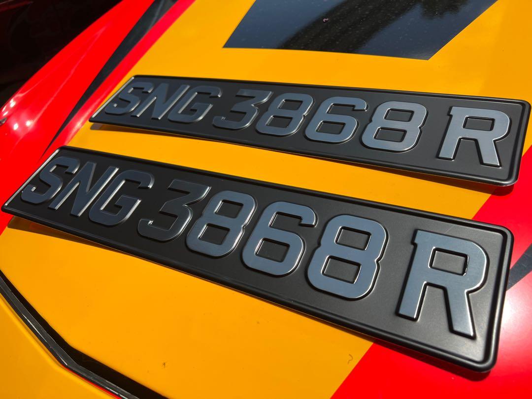 Aluminum Emboss car plate Gun metal metal words (2 hours ready) , Car ...