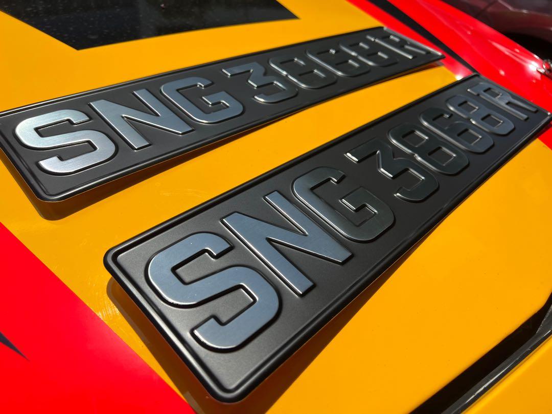 Aluminum Emboss car plate Gun metal metal words (2 hours ready) , Car ...