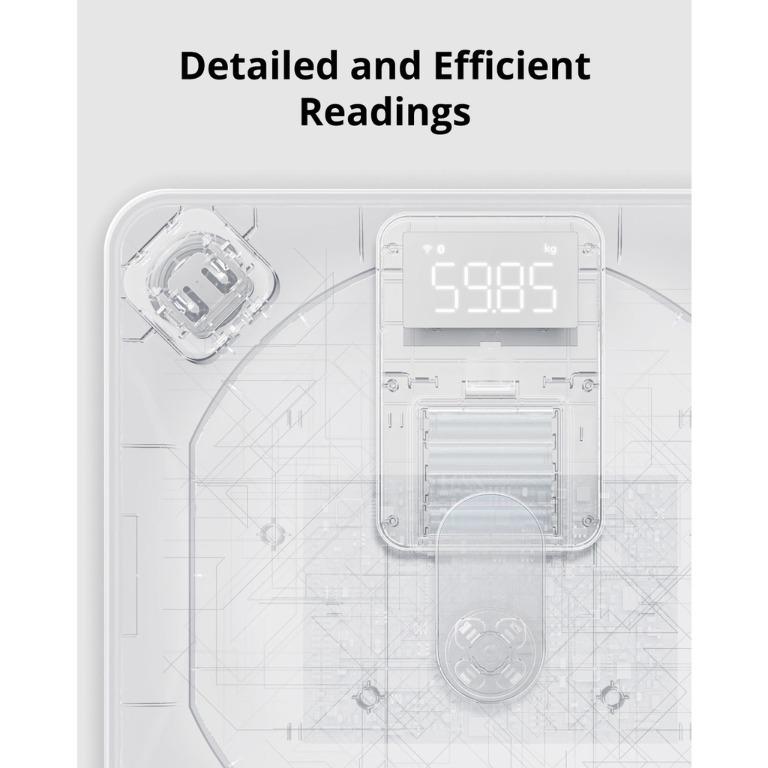 Anker eufy Smart Scale P2, Wi-Fi, Bluetooth, IPX5 Waterproof, Smart ...