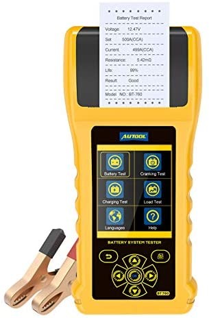 AUTOOL BT760 Automotive Battery Tester, Car Battery Analyzer for 12V ...