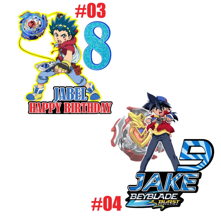Beyblade Cake Topper, Beyblade, Cupcake Topper, Birthday Party ...
