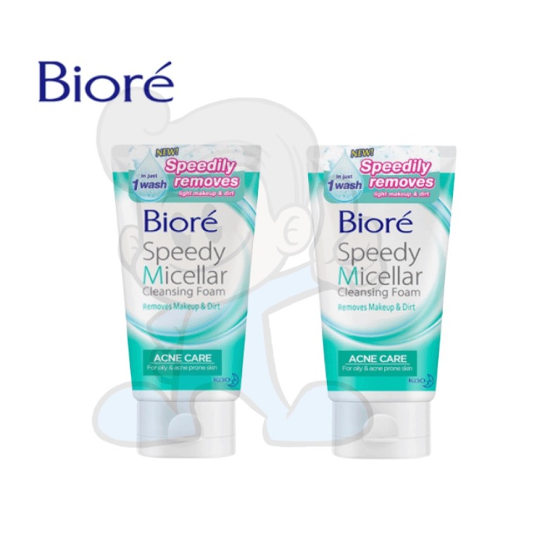 Biore Speedy Micellar Cleansing Foam, Acne Care (2 x 90g), Beauty ...