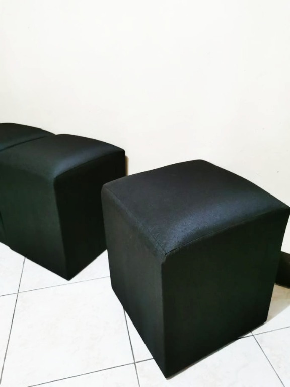 Black Square Stool Chairs, Furniture & Home Living, Furniture, Chairs ...