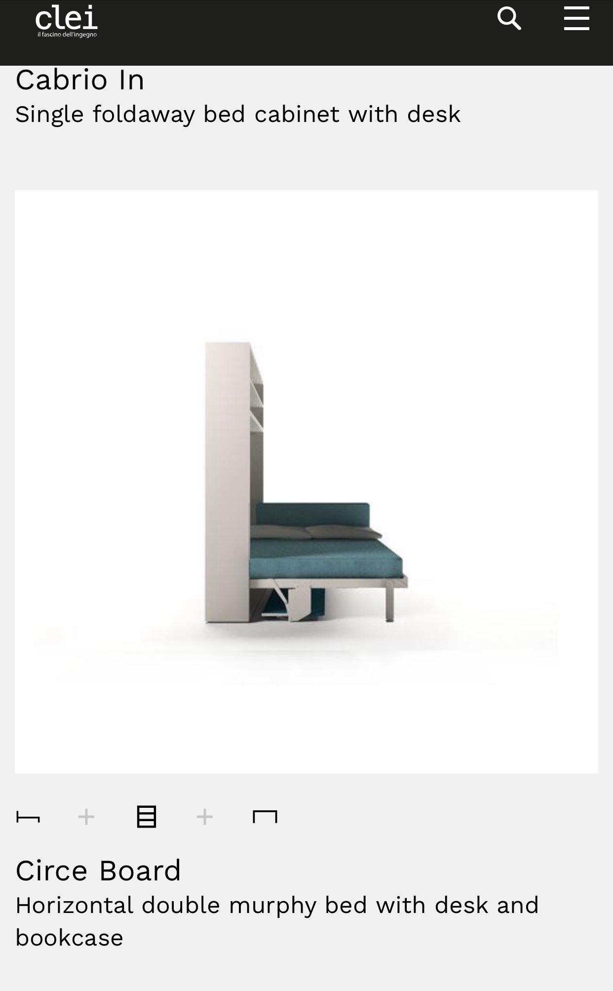 Clei Queen Size Murphy Bed / Wall Bed, 傢俬＆家居, 傢俬, 床架及床褥 - Carousell