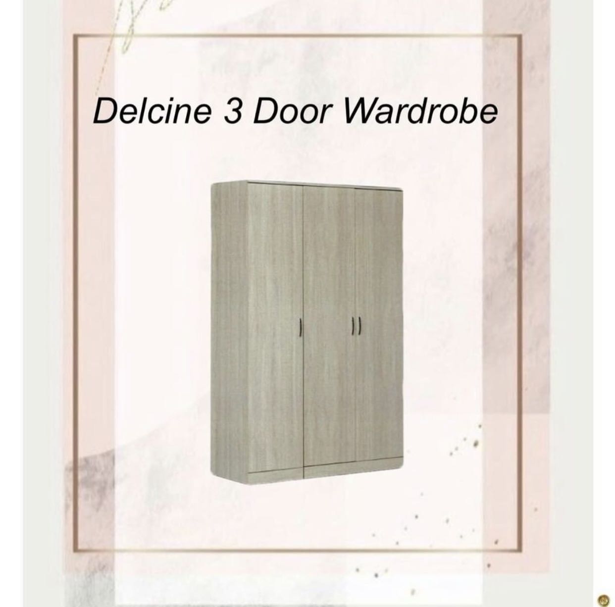 Delcine 3 Door Wardrobe, Furniture & Home Living, Furniture, Shelves ...