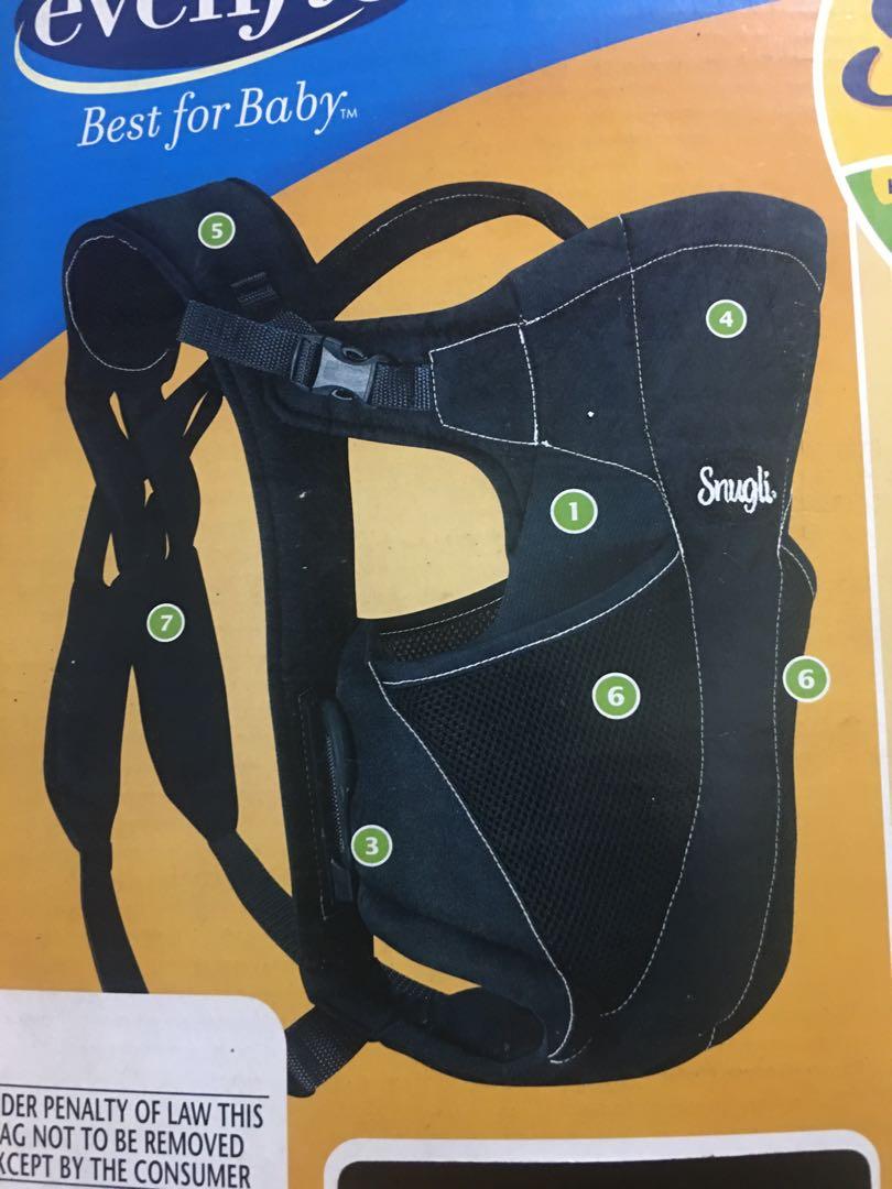 Evenflo Snugli Vented Soft Baby Carrier, Babies & Kids, Going Out ...