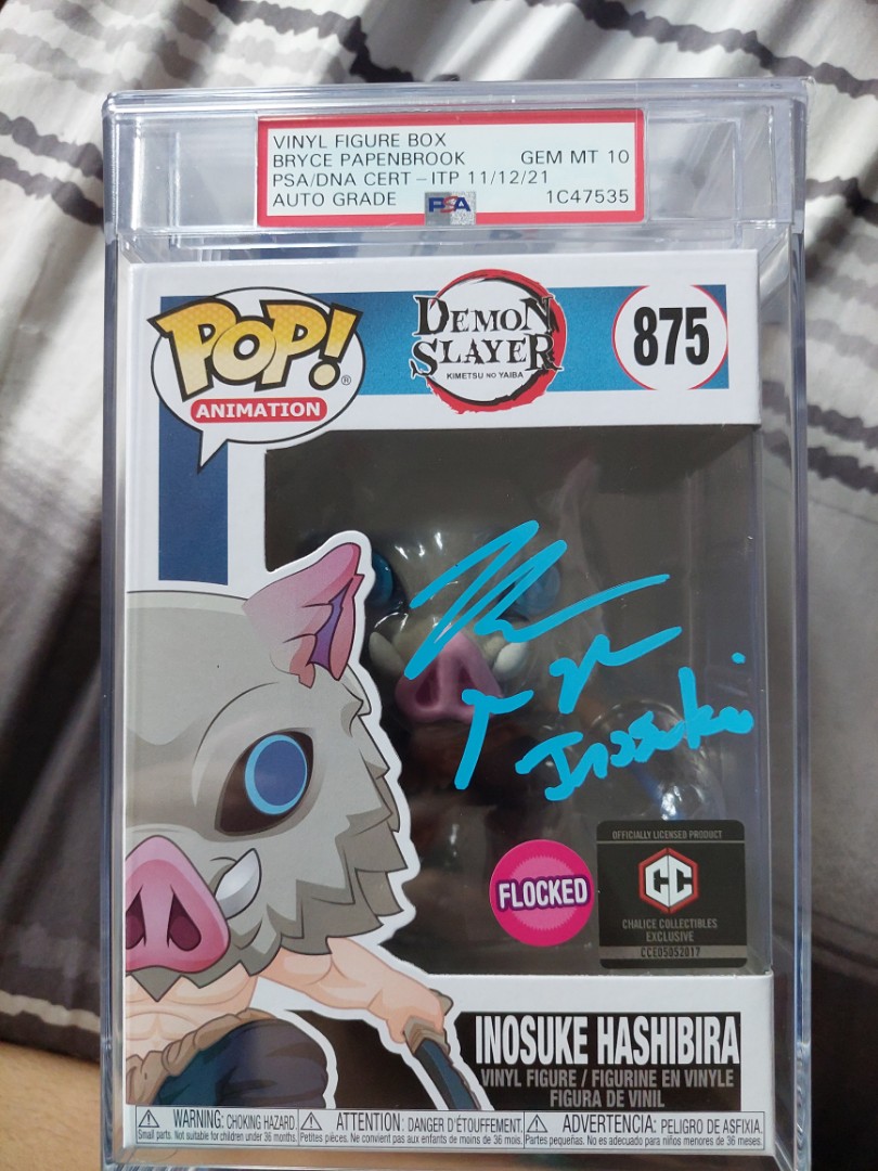 Inosuke Hashibira Flocked funko pop signed, Hobbies & Toys, Toys ...