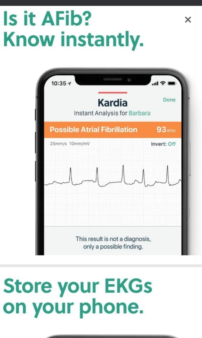 KardiaMobile Personal EKG Device and Heart Monitor - Single-Lead EKG - 3 Detections - Detect ...