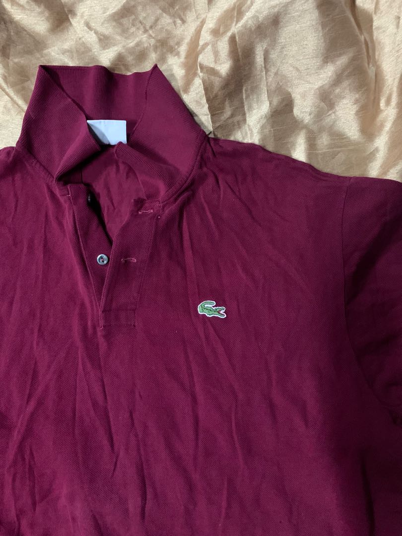 Lacoste Maroon Polo Shirt, Men's Fashion, Tops & Sets, Tshirts & Polo ...