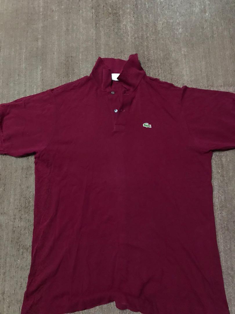 Lacoste Maroon Polo Shirt, Men's Fashion, Tops & Sets, Tshirts & Polo ...
