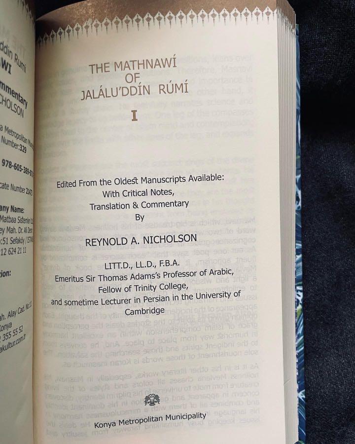 Mathnawi of Rumi By Jalaluddin Rumi, Hobbies & Toys, Books & Magazines ...