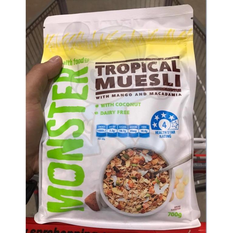 Monster Tropical Muesli Mango & Macadamia 700g, Food & Drinks, Packaged ...