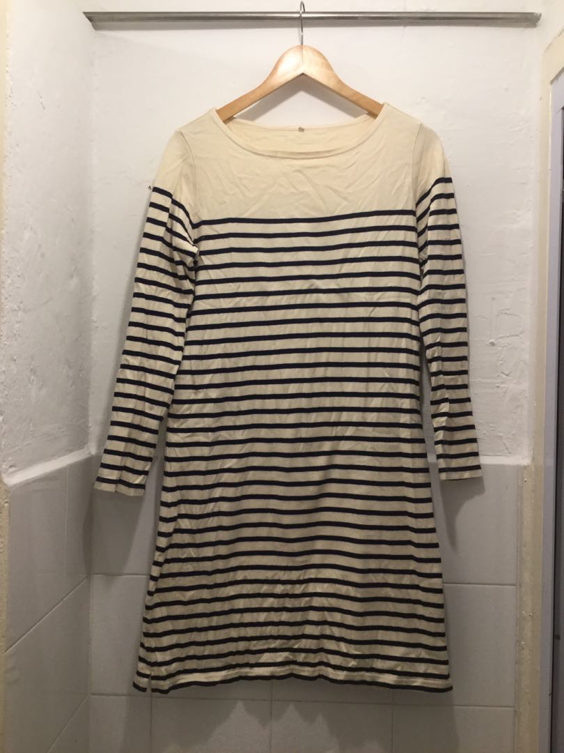 MUJI signature Long sleeved dress, Women's Fashion, Dresses & Sets ...