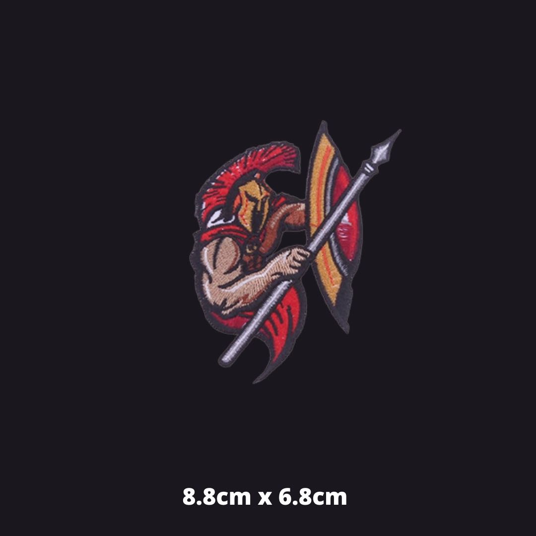 (Patch) Ancient Greece Warrior Gear Shield Spear Attack Iron On ...