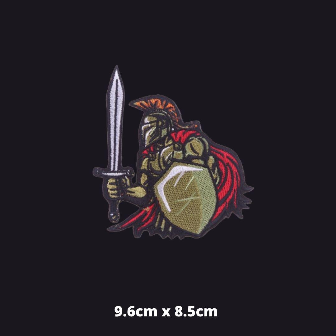 (Patch) Ancient Warrior Roman Sparta Shield Sword Fight Soldier Red ...
