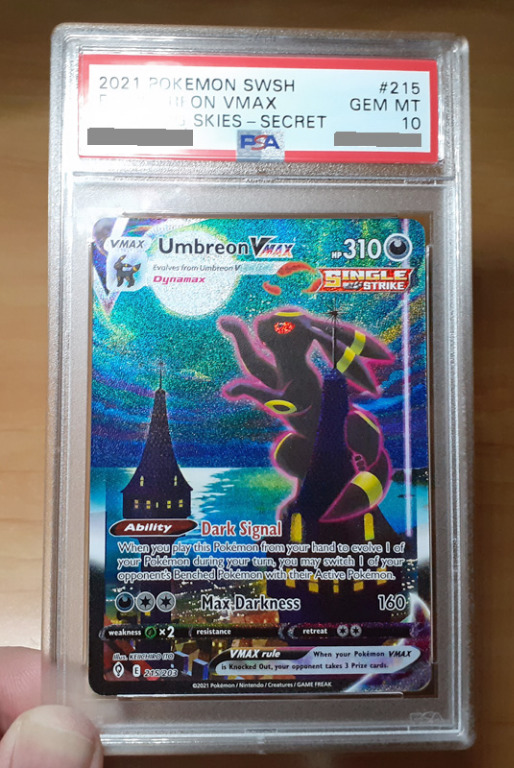 Pokemon 2021 Umbreon Vmax AA 215 Evolving Skies PSA GEM MINT 10 first wave Moonbreon Holy Grail ...