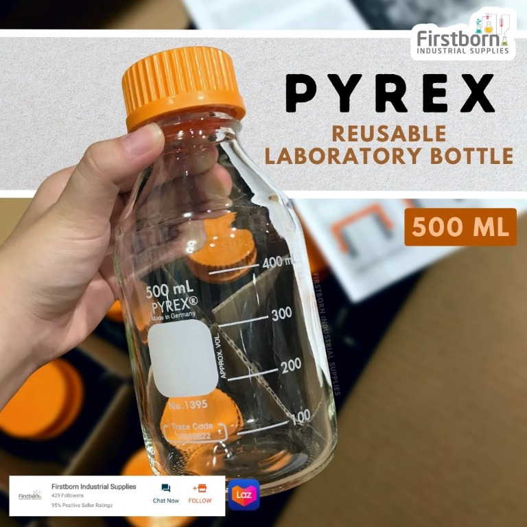 Pyrex Reusable Laboratory Bottle 500ML | The Lab Supplies, Commercial ...