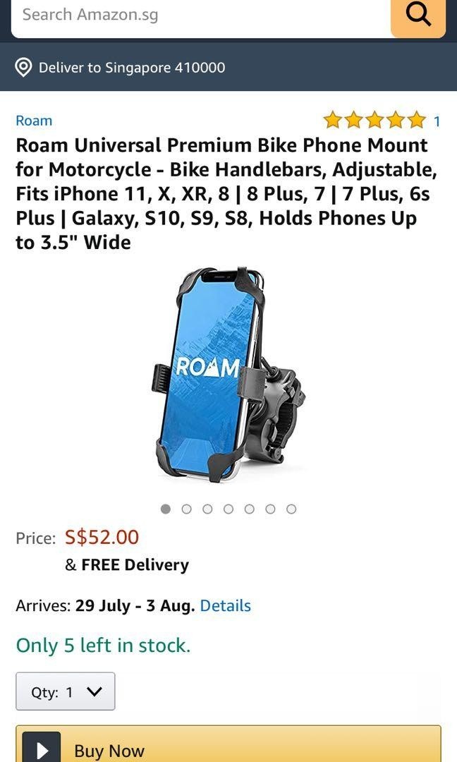 Roam co-pilot universal phone bike mount , phone holder for bike ...