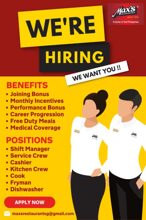 Service Crew, Jobs, Hospitality, F&B on Carousell