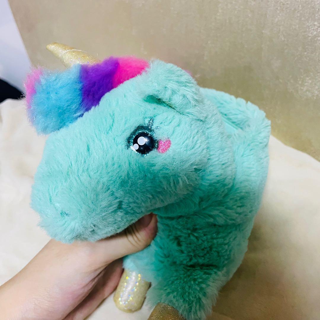 smiggle cute soft fluffy unicorn pencil case, Hobbies & Toys ...