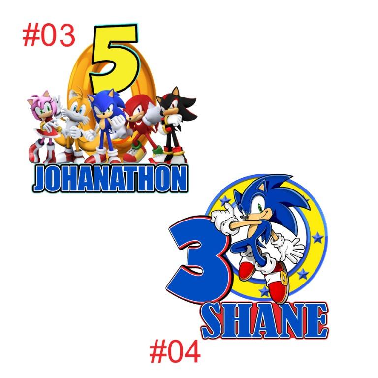 Sonic Cake Topper, Cupcake Toppers, Birthday Banner, Birthday Invite ...