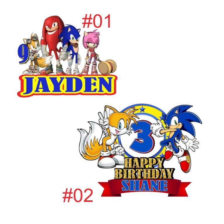 Sonic Cake Topper, Cupcake Toppers, Birthday Banner, Birthday Invite ...