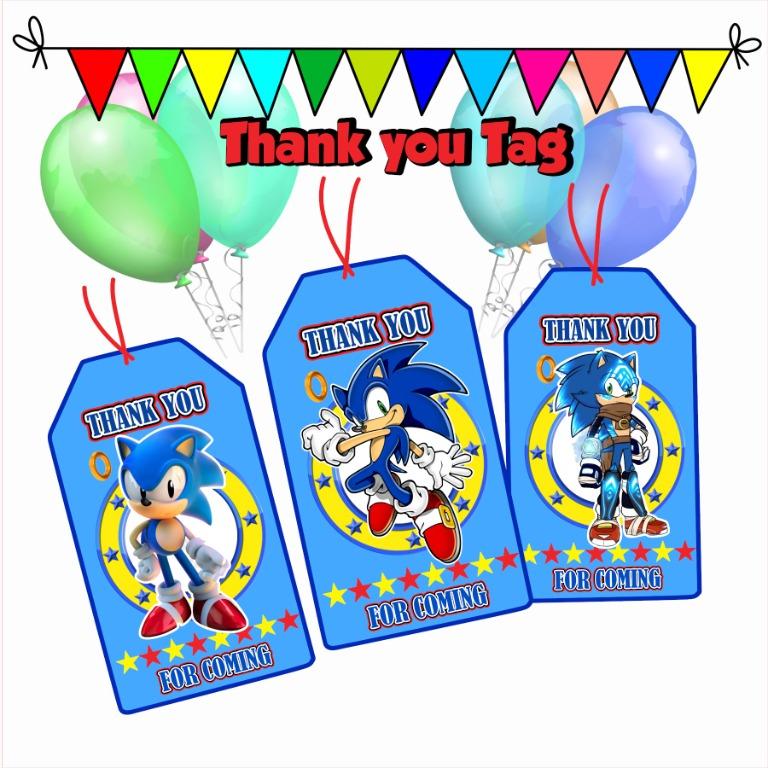 Sonic Cake Topper, Cupcake Toppers, Birthday Banner, Birthday Invite ...