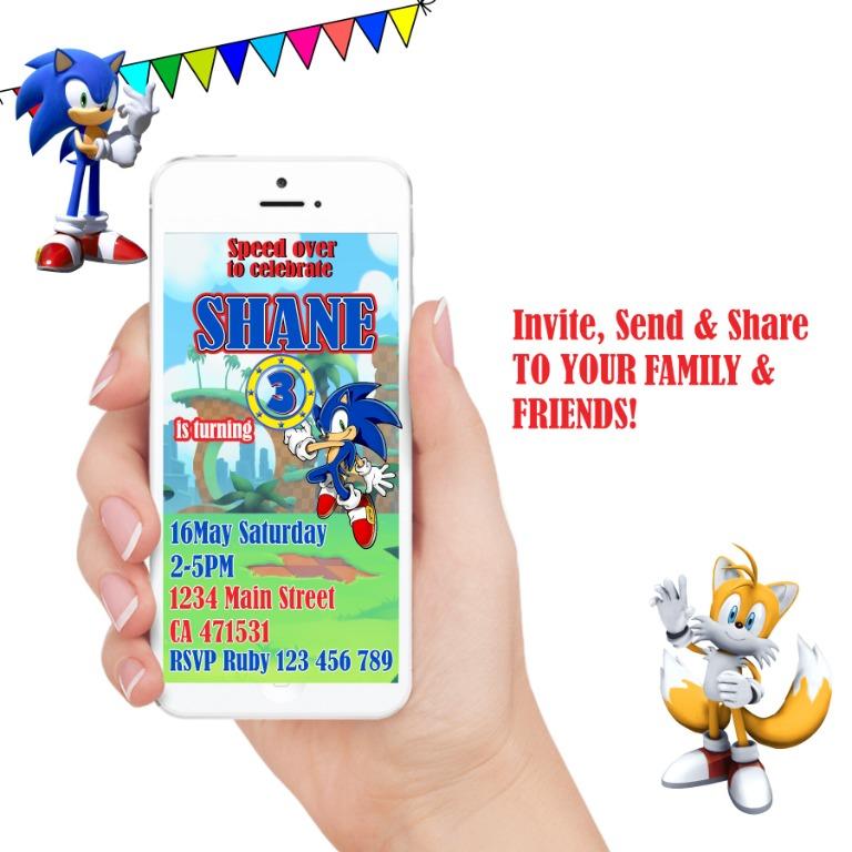 Sonic Cake Topper, Cupcake Toppers, Birthday Banner, Birthday Invite ...