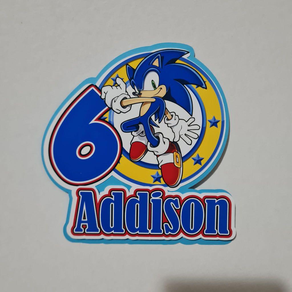 Sonic Cake Topper, Cupcake Toppers, Birthday Banner, Birthday Invite ...