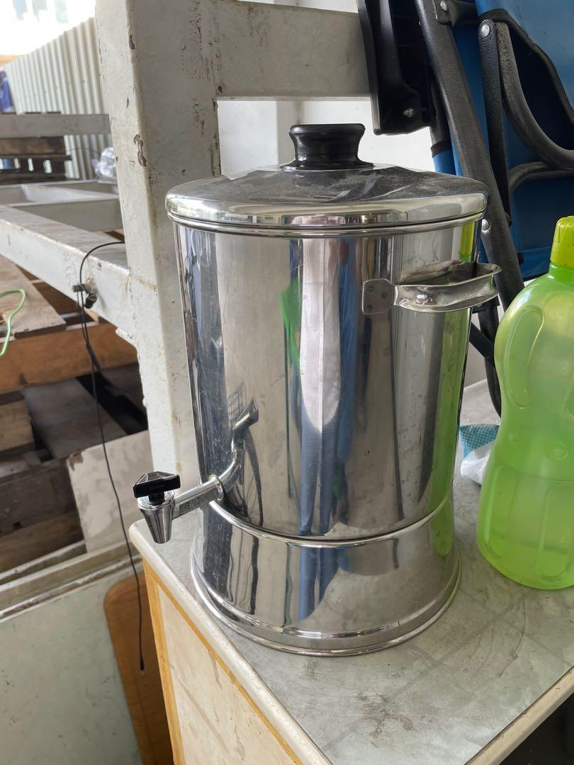 Stainless steel water canister with tap, TV & Home Appliances, Kitchen ...