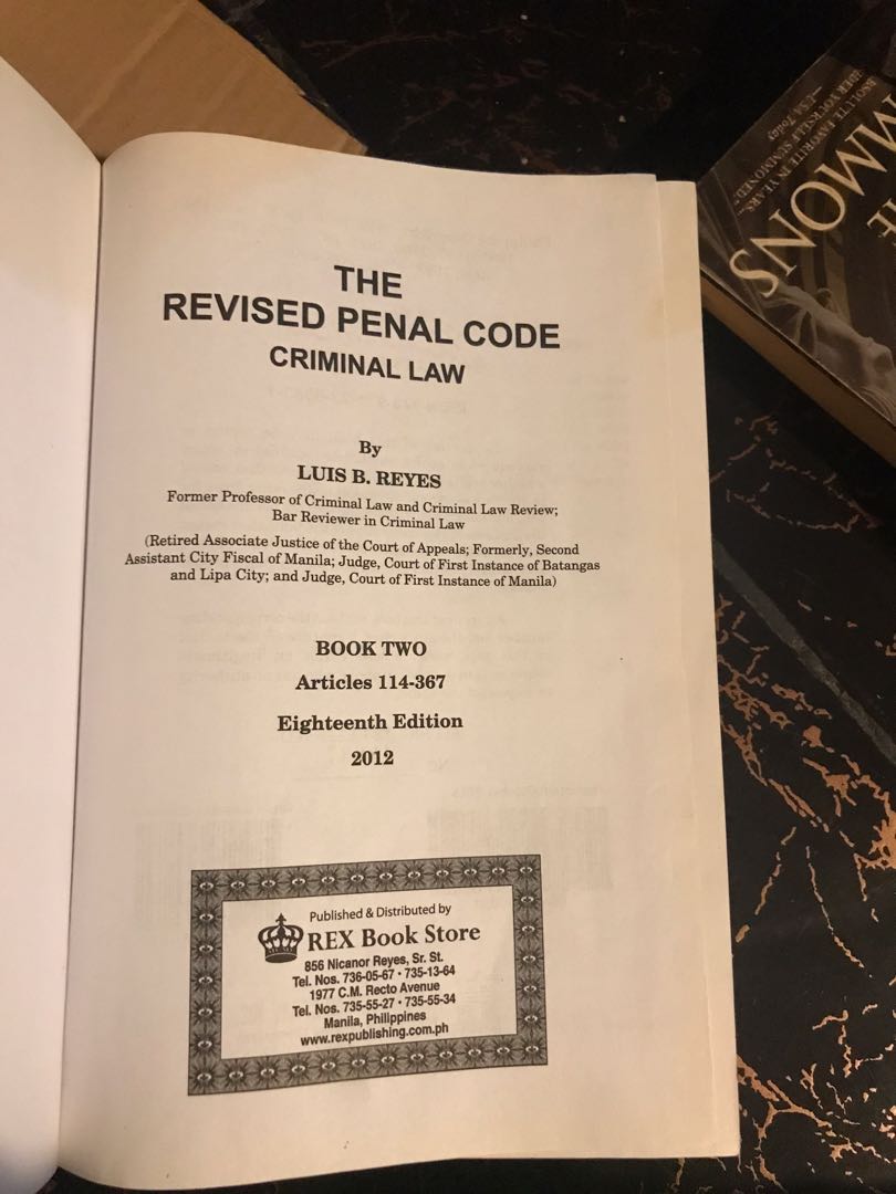 The Revised Penal Code Book Two, Hobbies & Toys, Books & Magazines ...