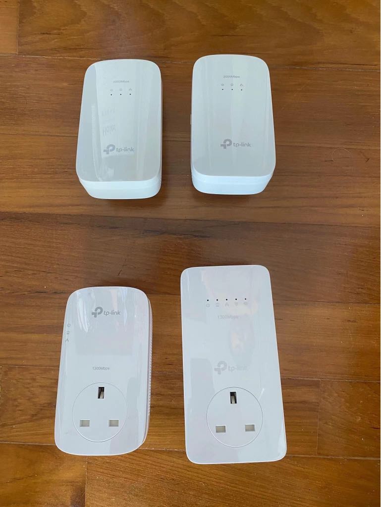 TP Link Power Line Adapters 2 kits, TV & Home Appliances, Electrical ...