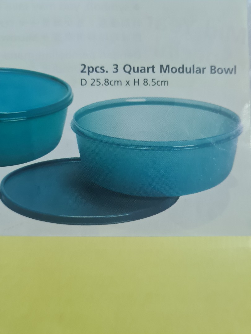Tupperware Modular Bowl, 3 litre, Furniture & Home Living, Kitchenware ...