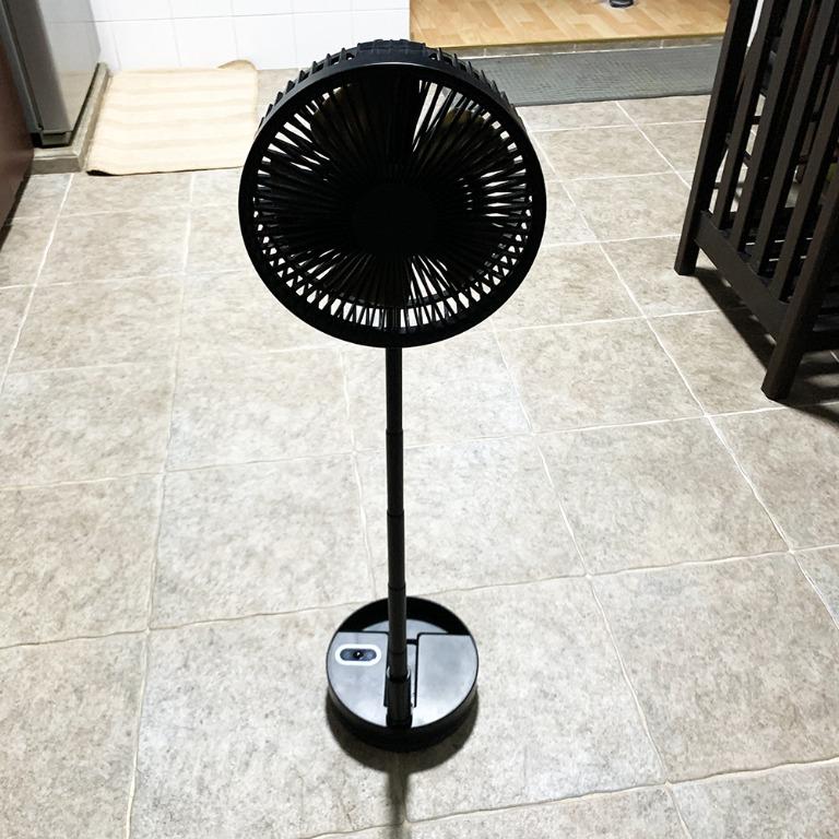 UnitedTime Desk, Floor Fan, Foldable, Portable, Adjustable Height, 4 ...