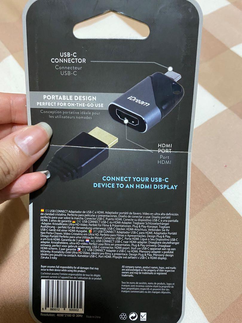 USB-C to HDMI adaptor(IDREAM IDUTCHD brand), Computers & Tech, Parts ...