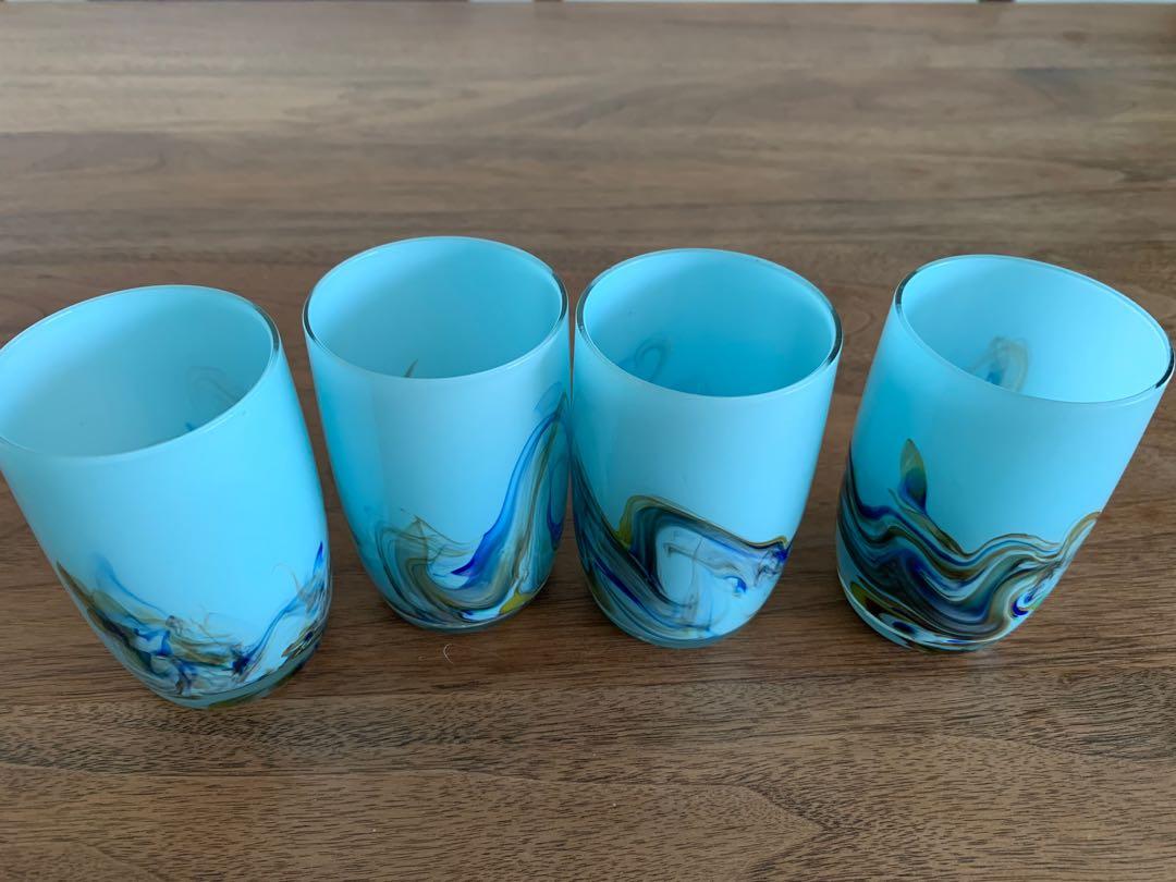 Vintage marble glasses, Furniture & Home Living, Kitchenware ...