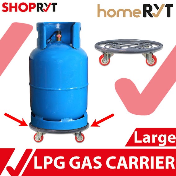 4-Wheel LPG Metal Gas Stand Carrier | LPG Tank Stand | LPG Trolley ...