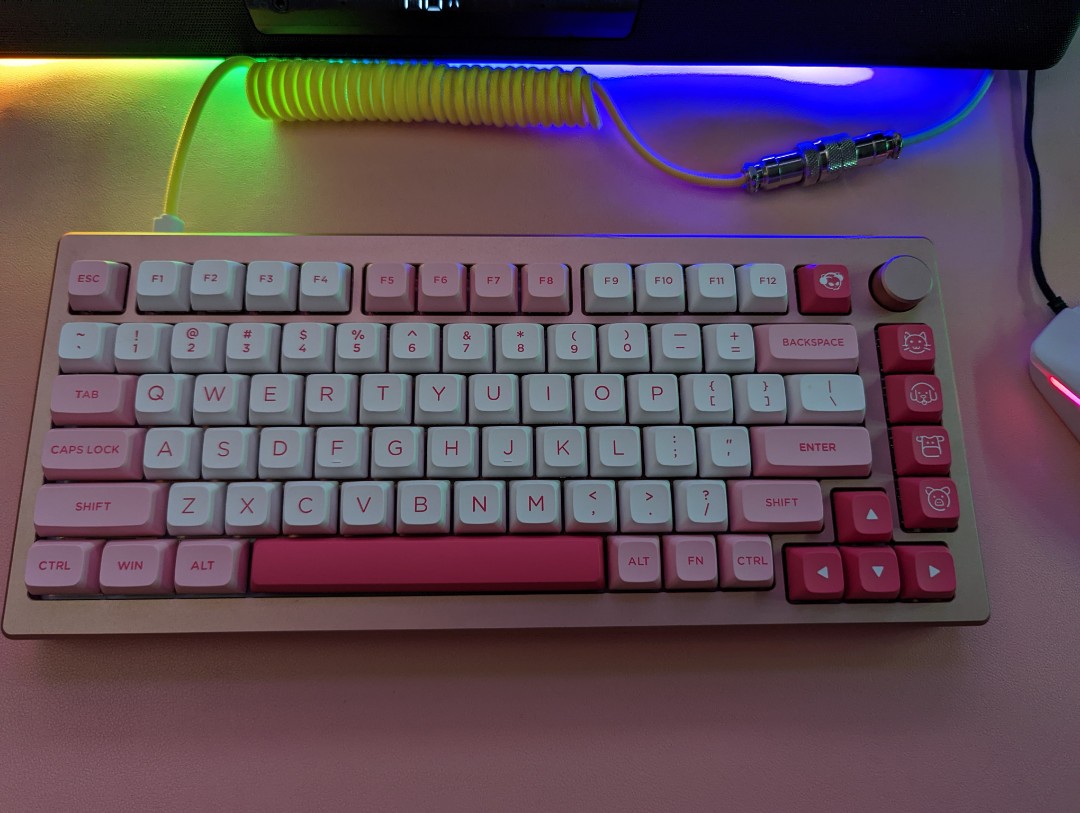 Akko MOD 007 Sakura Pink 75% Keyboard (Barebones no switches or keycaps ...