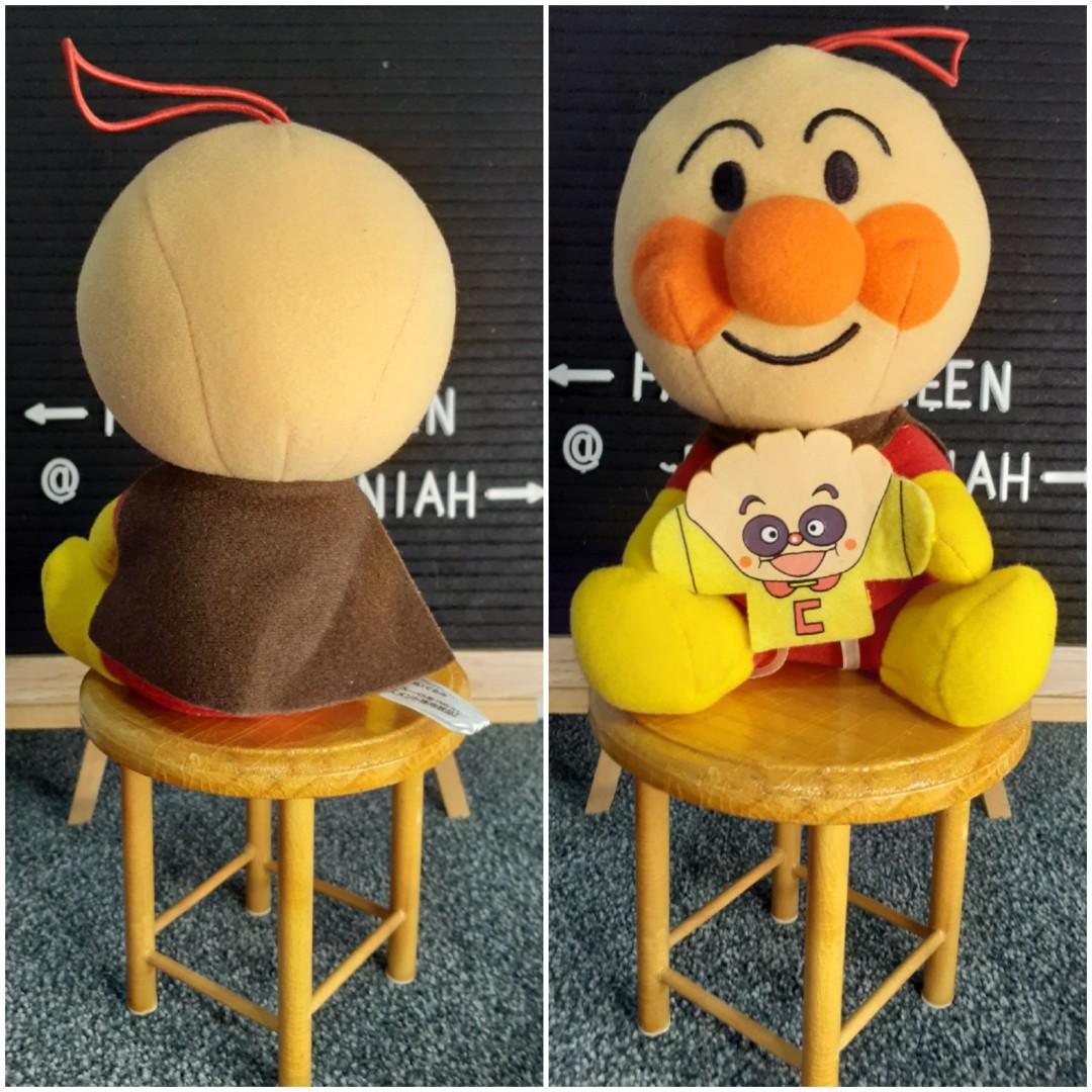 ANPANMAN Plush Toy + Anpanman Plush Charm + Anpanman Netlon bag Bundle ...